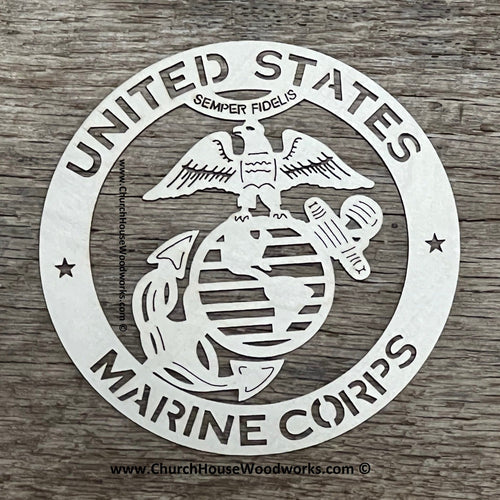 Laser-Cut US Military Wood Emblems