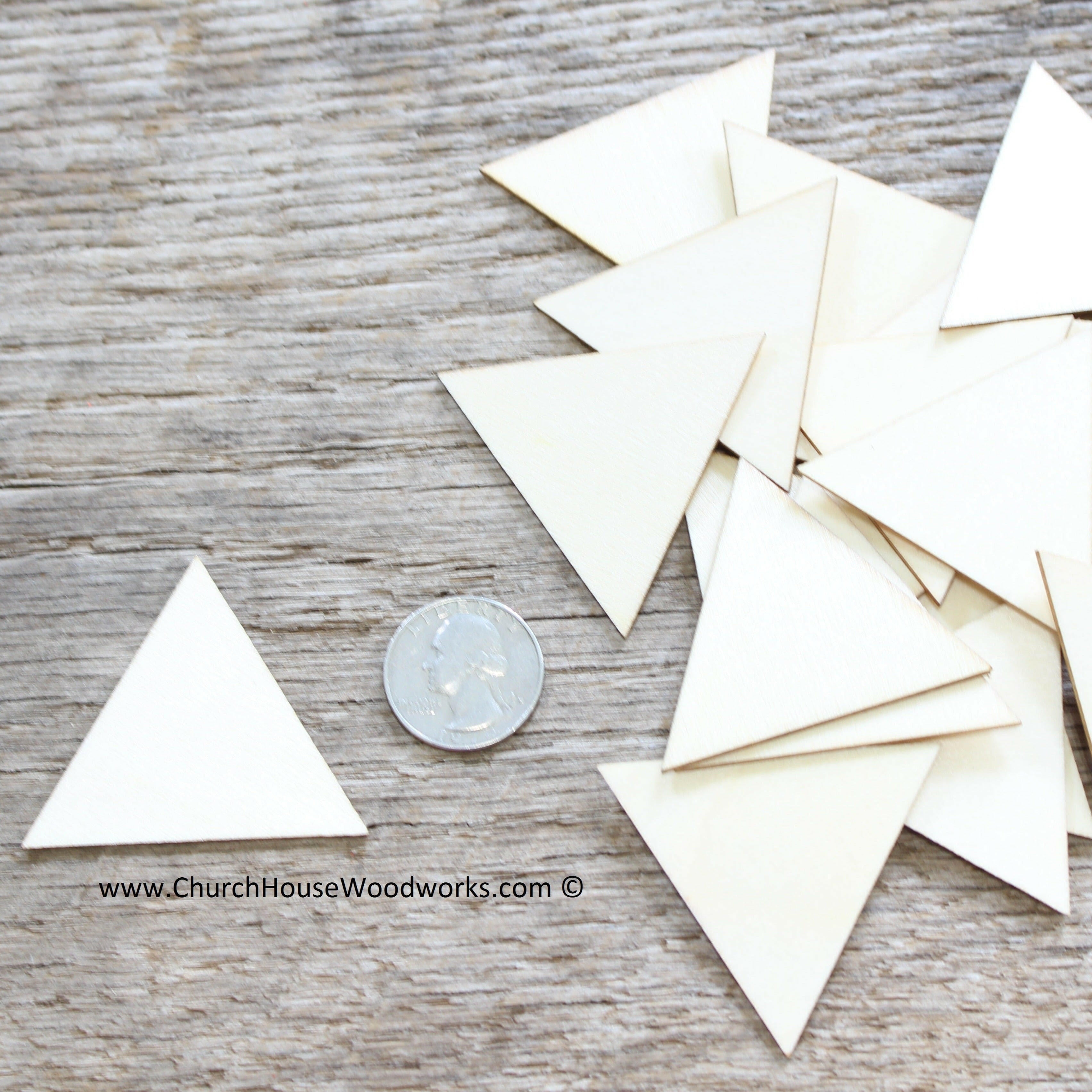 25 Small Wood Triangle - 2 inch – Church House Woodworks