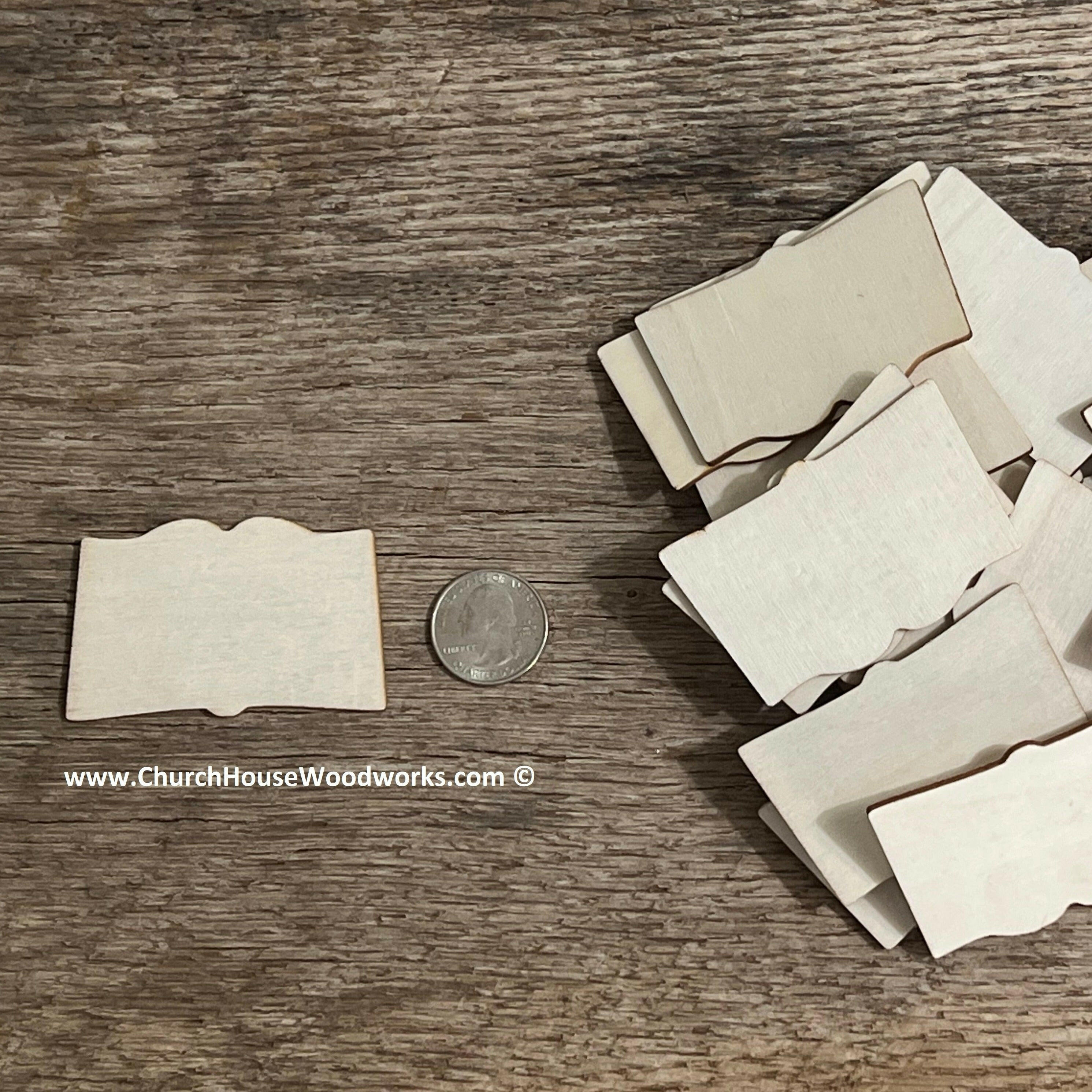 25 qty Wood Magic Spell Book 2-1/2 inch