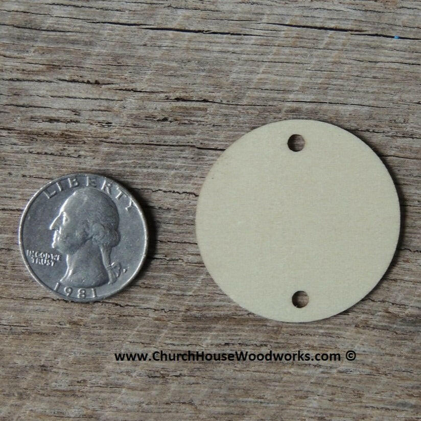 2 HOLE Circle TAGS 50 QTY -1-1/2 inch – Church House Woodworks