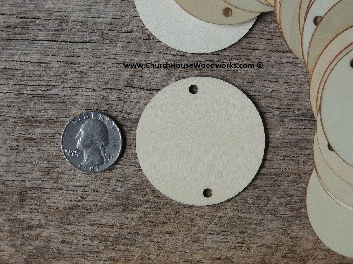 2 HOLE Circle TAGS 25 QTY -2 inch – Church House Woodworks