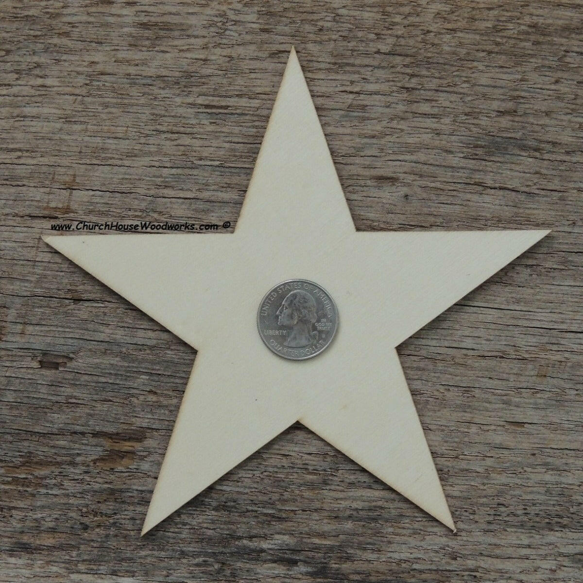 6 inch Wooden Star Set of 10 For Sale